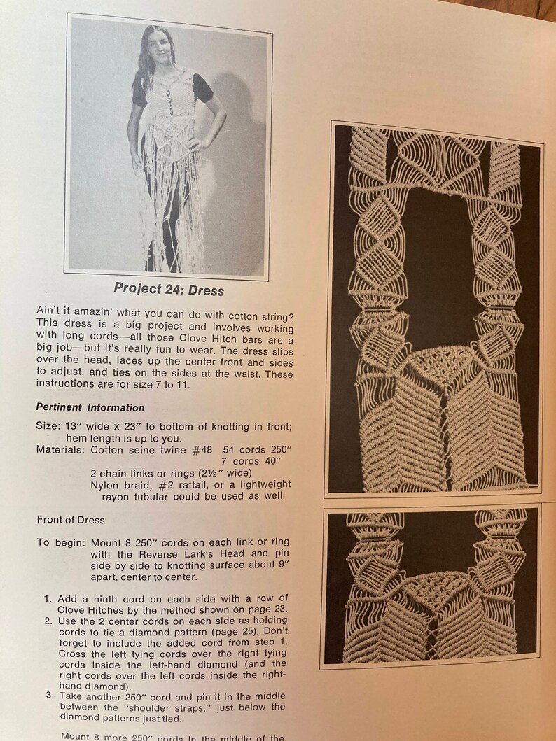 70s Macrame You Can Wear Book - Wearable Art Craft Textile Art Weaving ...