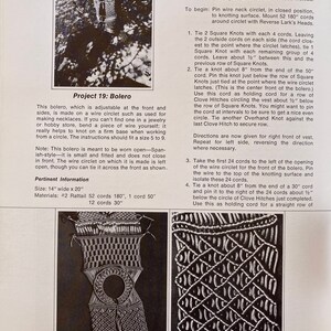 70s Macrame You Can Wear Book - Wearable Art Craft Textile Art Weaving ...