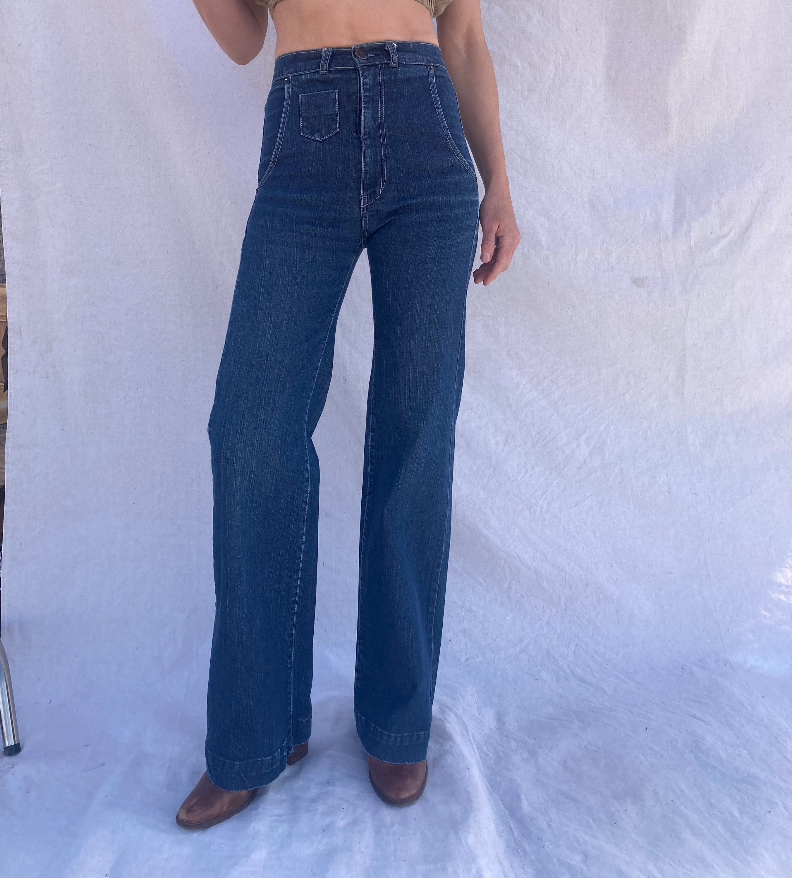 18th Amendment 'bacall' Bell Bottom High Waist Jeans Bootcut 00s Waist ...