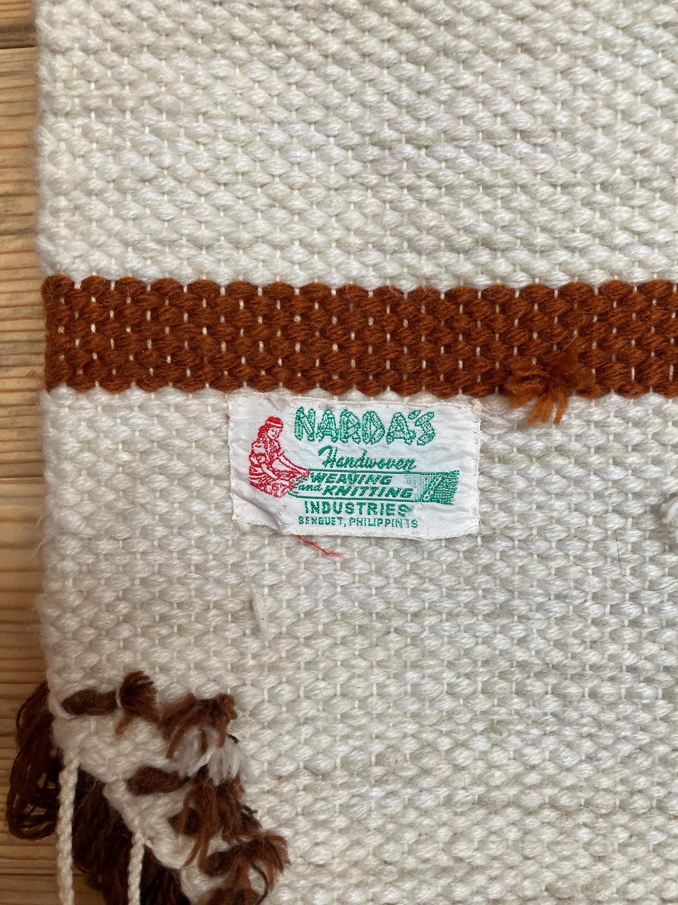 Large 1970s MCM Fiber Art Woven Wall Hanging Tapestry Textile Don ...