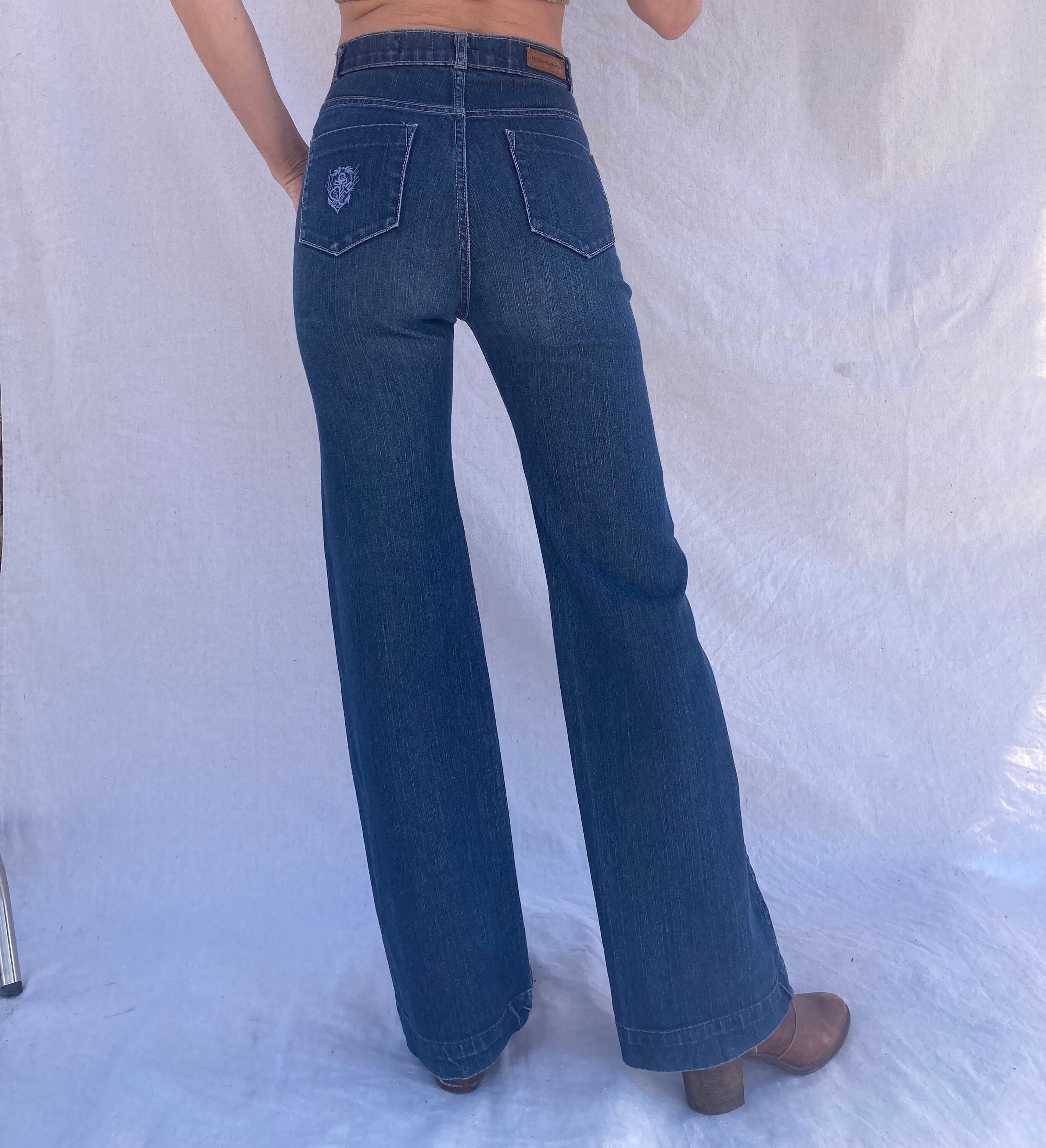 18th Amendment 'bacall' Bell Bottom High Waist Jeans Bootcut 00s Waist ...