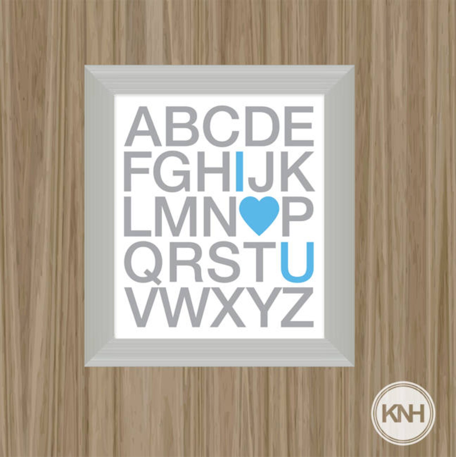 Alphabet Poster Abc's i Love You Baby Boy Nursery Digital Art Work - Etsy