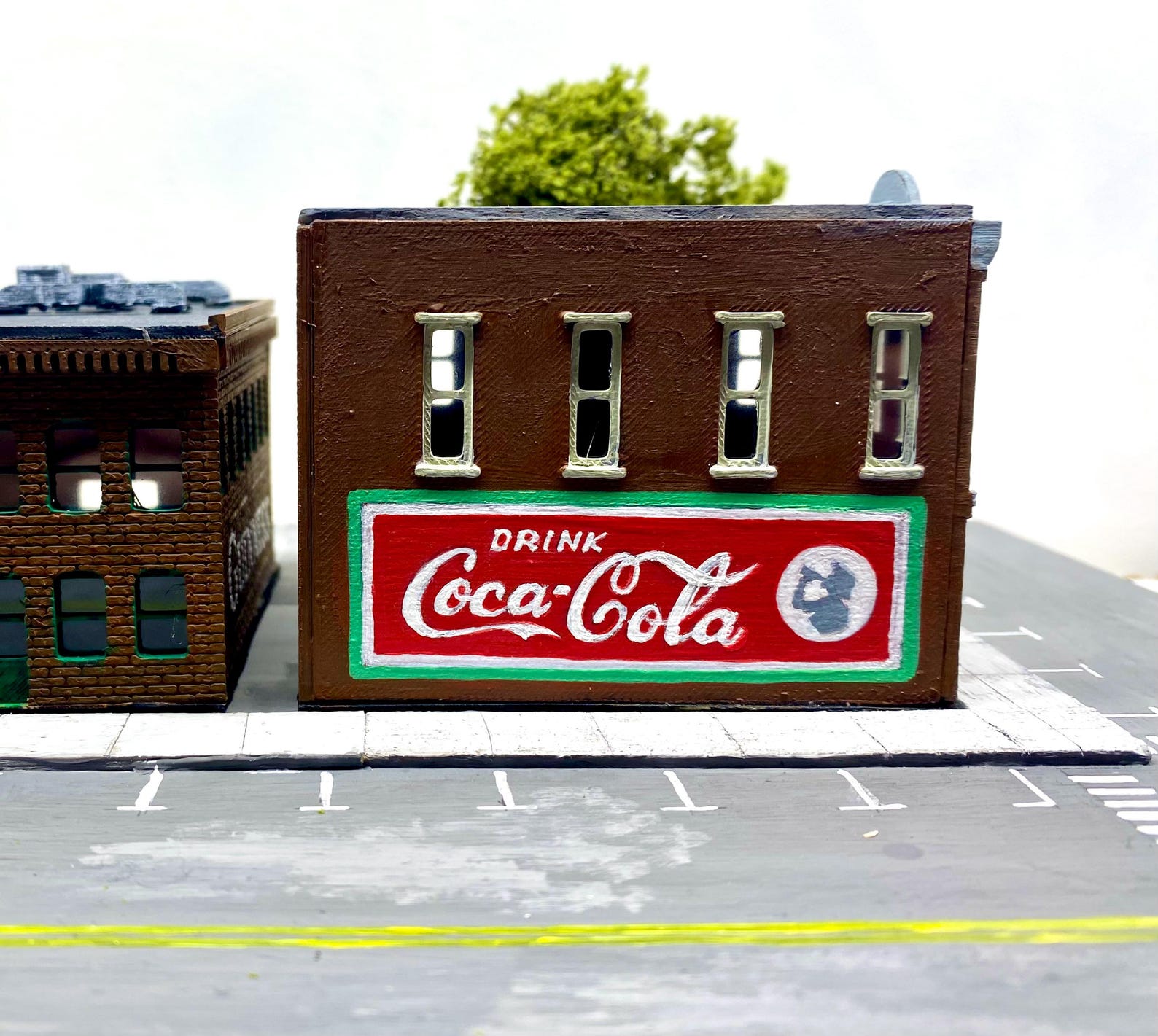 Coca Cola Ghost Sign N Scale Downtown Building, Hand Painted and ...