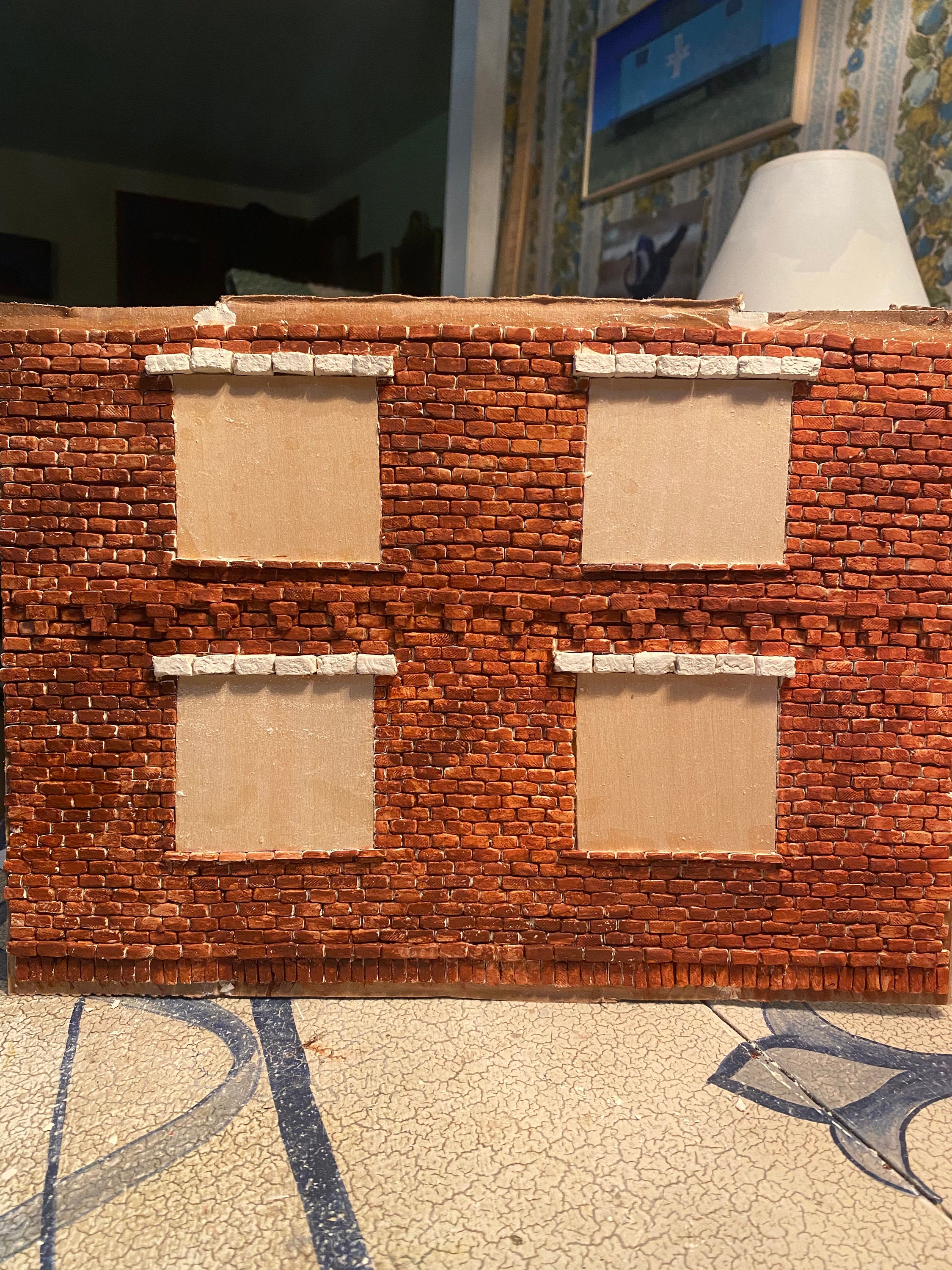 Miniature Abandoned Brick Wall With Vines and Graffiti - Etsy