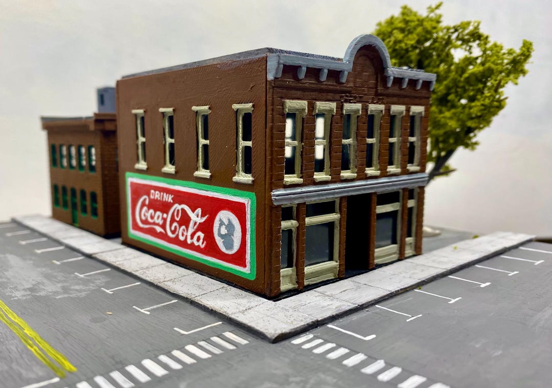 Coca Cola Ghost Sign N Scale Downtown Building, Hand Painted and ...