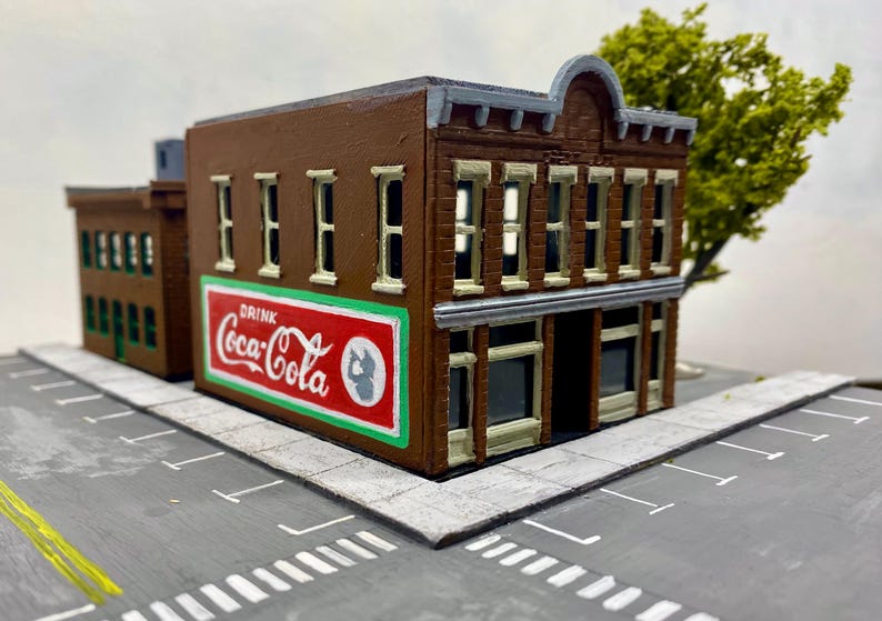 Coca Cola Ghost Sign N Scale Downtown Building, Hand Painted and ...