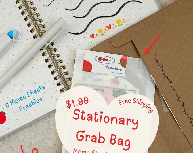 Mystery Stationery Grab Bag | Cute Memo Pad | Kawaii Surprise | Gifts ...