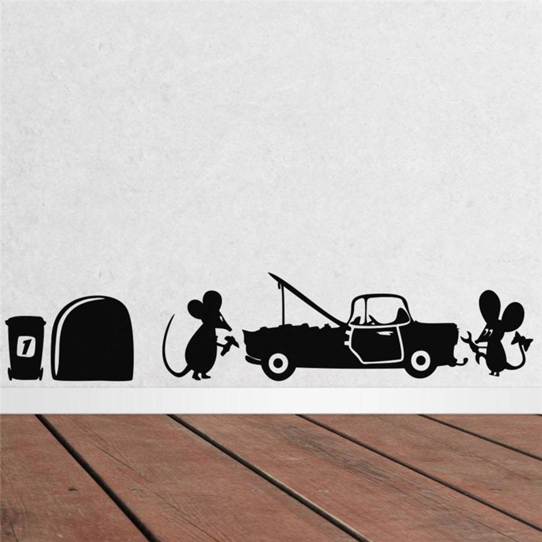 Mouse Funny Wot Truck Wall Art Decal Sticker - Etsy