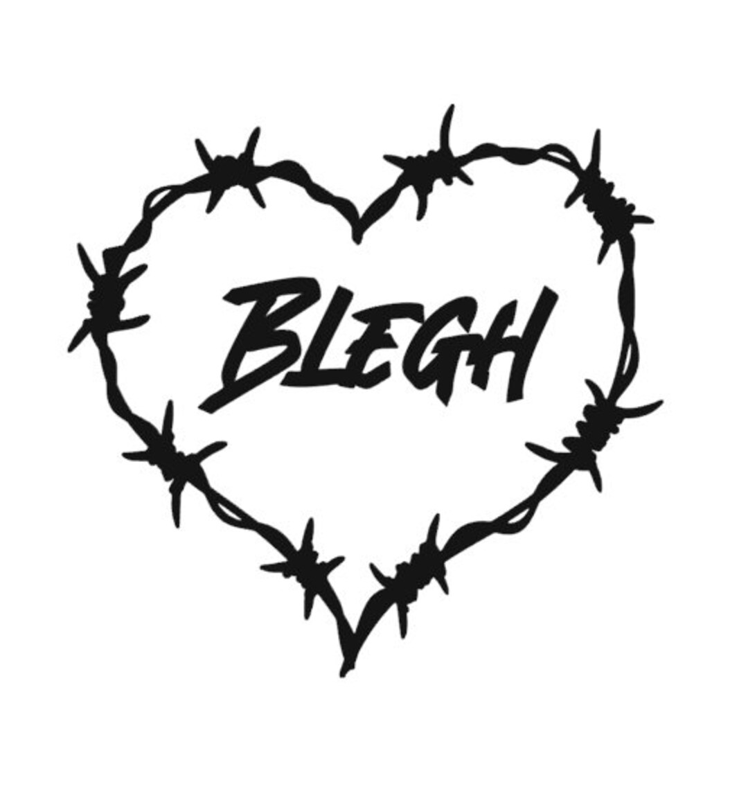 Blegh Barbed Wire, Funny Decal, Sticker, Vinyl.meme - Etsy