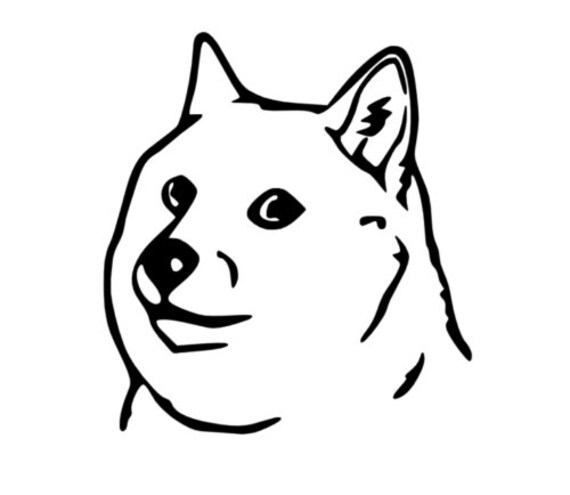 Doge Face Outline