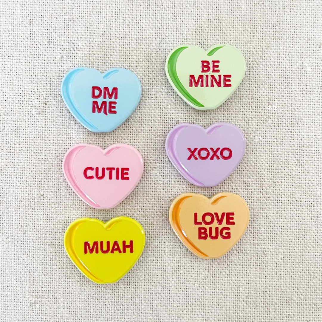Conversation Candy Heart Enamel Pin - Valentine's Day Gift, Galentine's ...