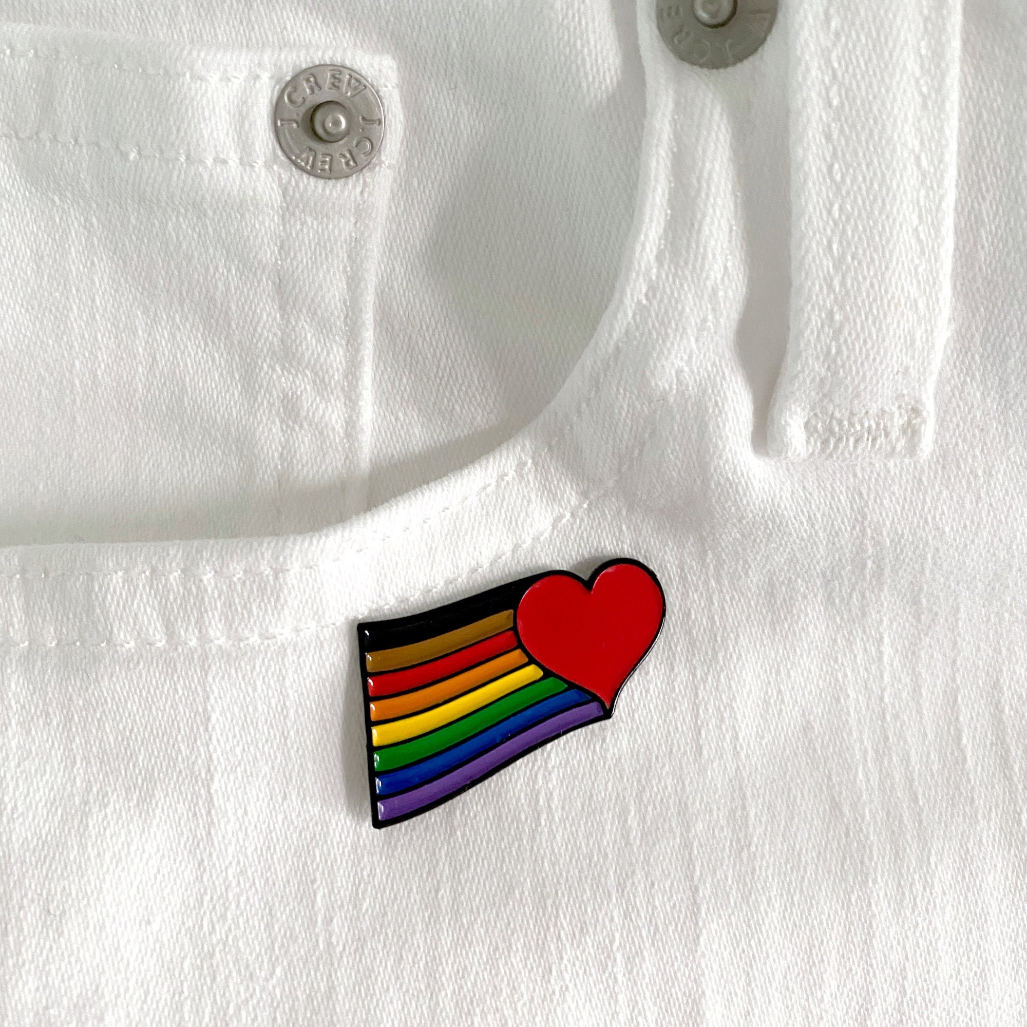 Chicago Pride Flag Enamel Pin Now With Diversity | Etsy