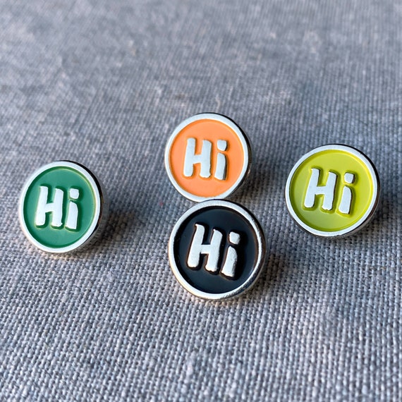 Hi Mini Pins These Tiny Enamel Pins Will Greet the World - Etsy