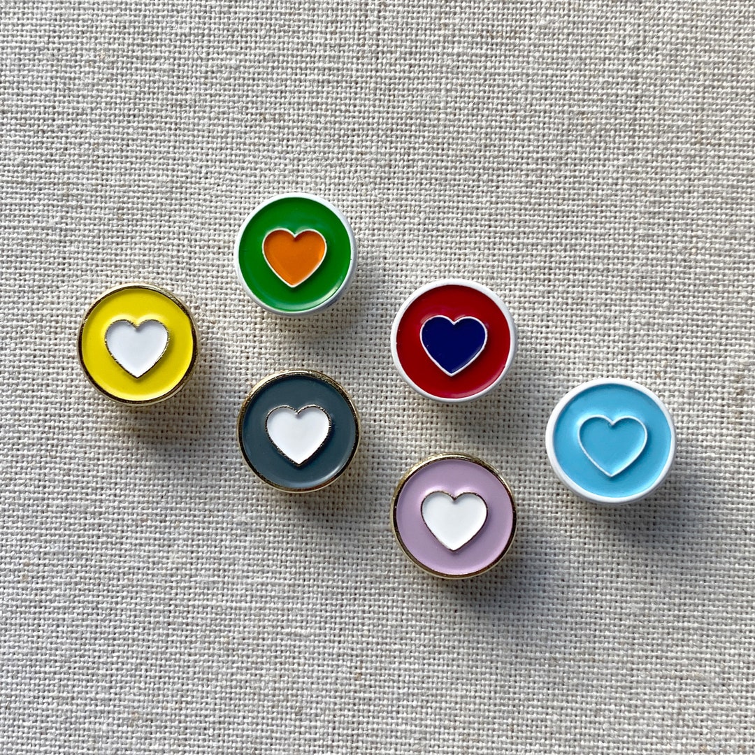 Mini Heart Enamel Pins – A Classic Heart is Just the Thing for Your ...