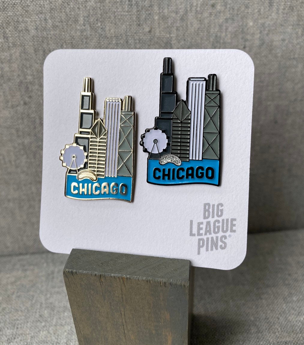 Chicago Skyline Enamel Pin – Show off Our Beloved City! Navy Pier ...