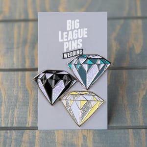 Glitter Diamond Enamel Pin Set – Add Sparkle to Your Flair! Save on ...