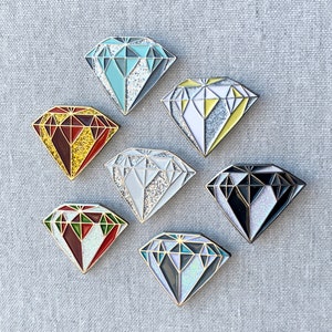 Glitter Diamond Enamel Pin Set – Add Sparkle to Your Flair! Save on ...