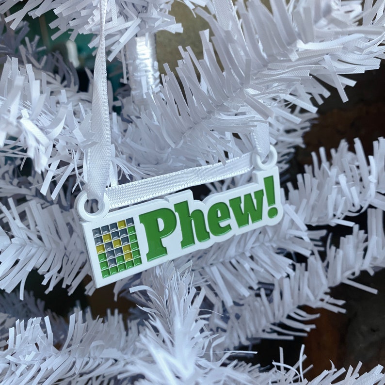 Wordle Ornament – PHEW! You Solved the Puzzle! Put This Wordle on Your ...