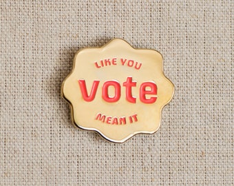 Vote Enamel Pin - Etsy