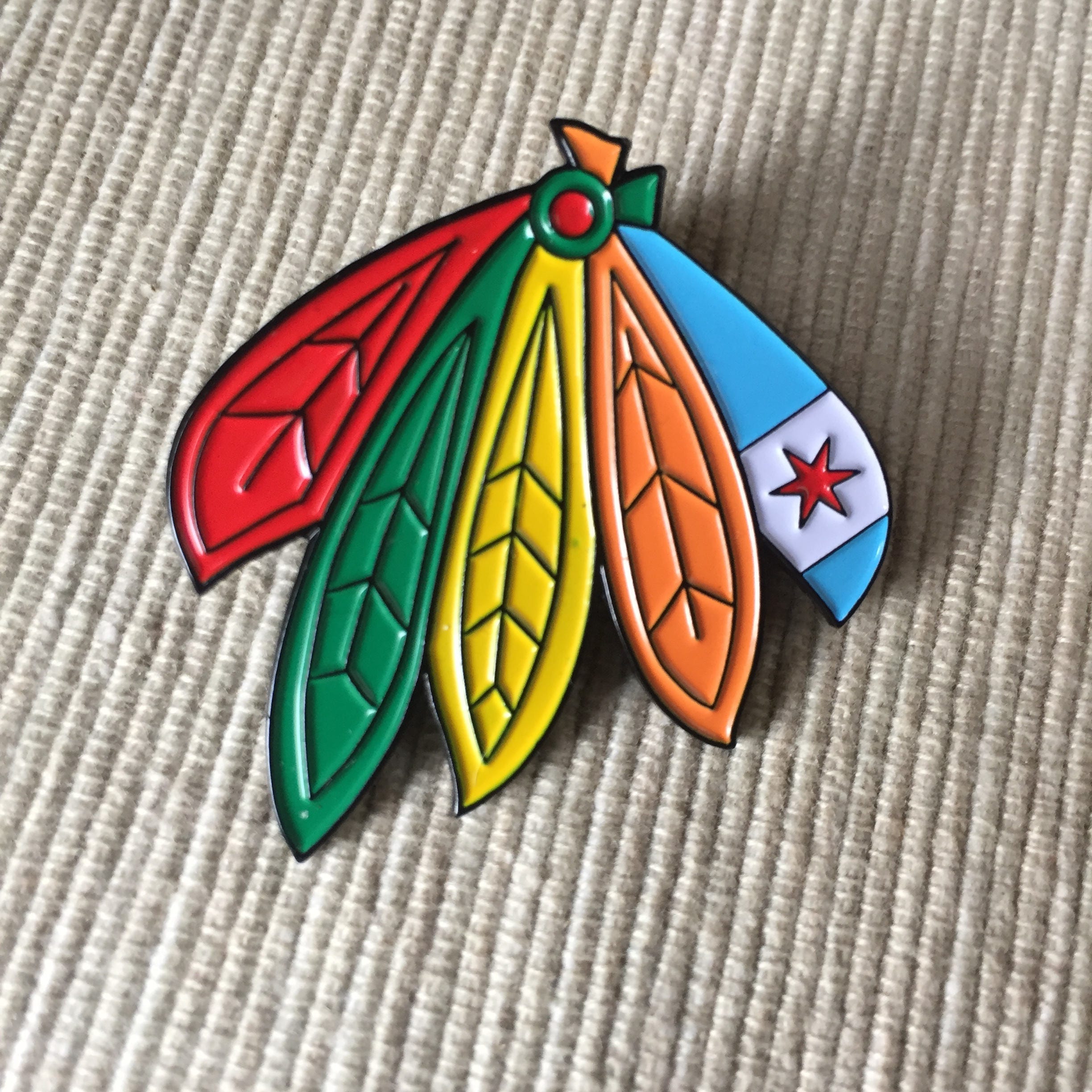 Chicago Blackhawks Logo Feathers