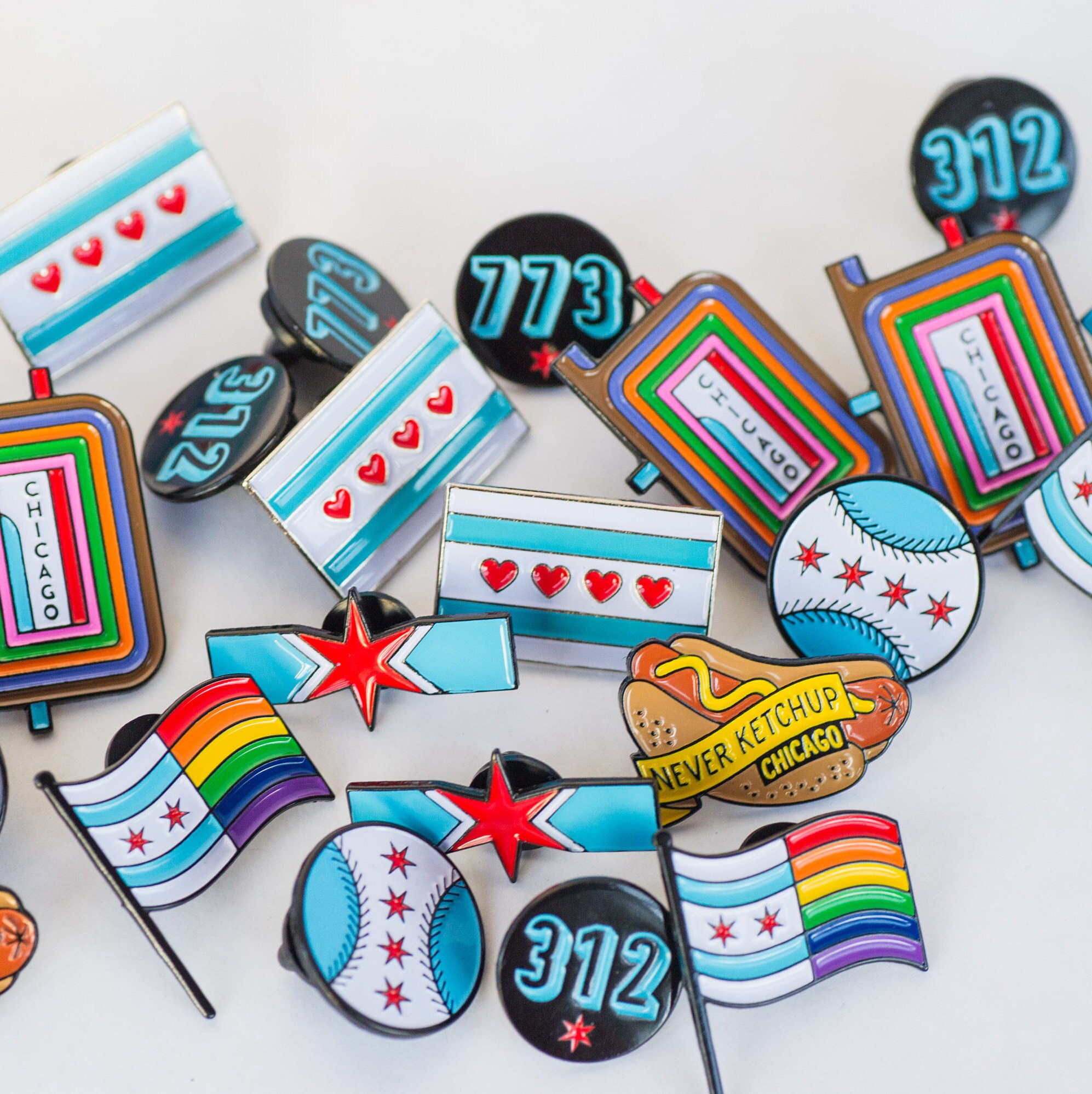 Chicago Pride Flag Enamel Pin— Now With Diversity + Inclusivity! Great ...
