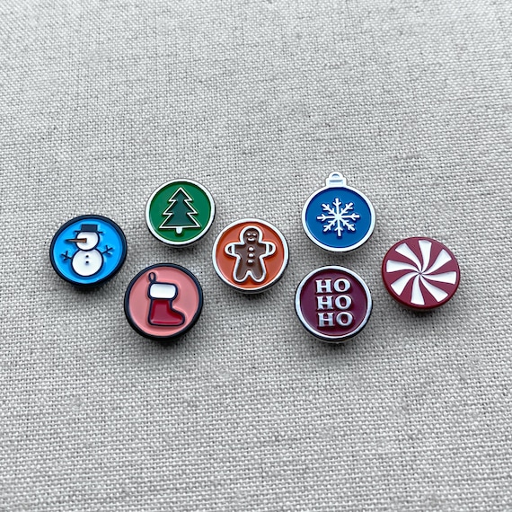 Holiday Enamel Mini Pins Snowflakes Ornaments Christmas | Etsy
