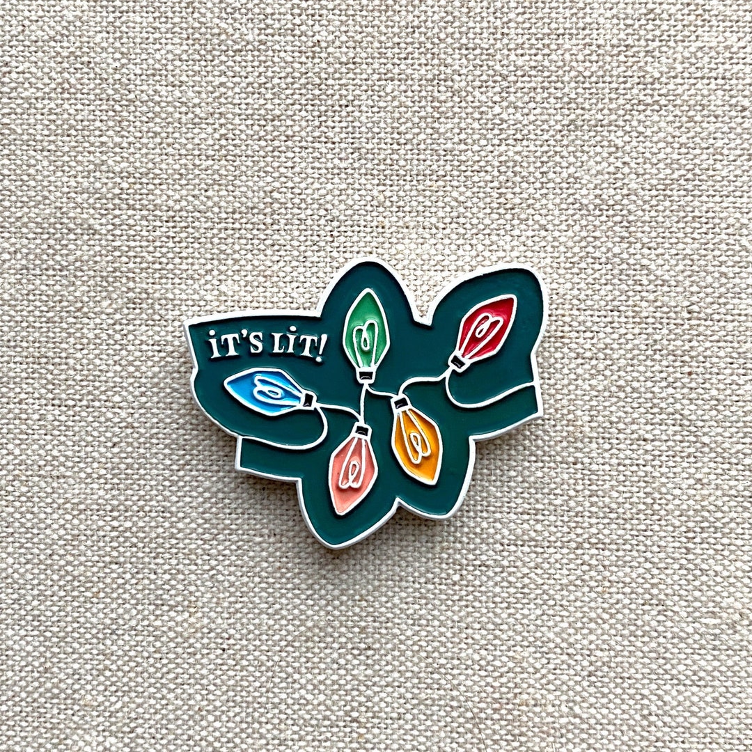 It's Lit Christmas Lights Enamel Pin – Spread the Holiday Cheer With ...