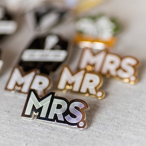 Bridal Party Wedding Enamel Pins. Pins for Everyone in the Wedding ...