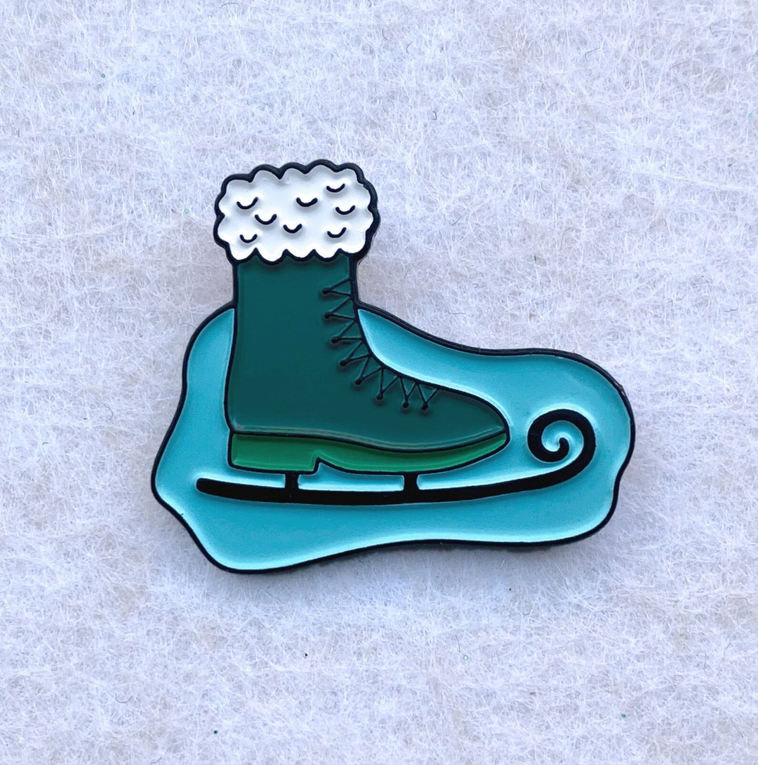 Ice Skate Enamel Pin – This Pin Glides Across the Ice! Wear Your Ice ...