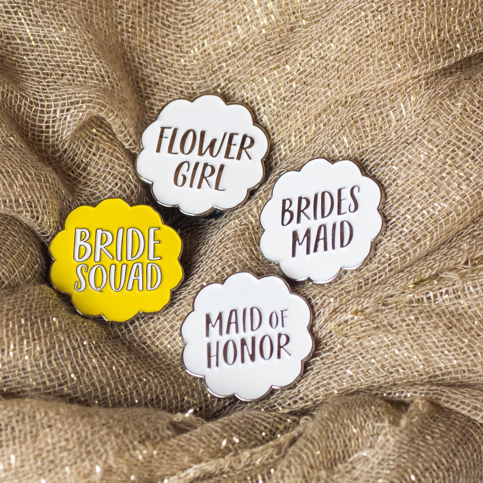 Bridal Party Wedding Enamel Pin – for the Whole Party! Maid of Honor ...