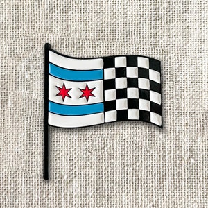 Chicago NASCAR Enamel Pin – the Race is ON! Four Slick Designs to ...