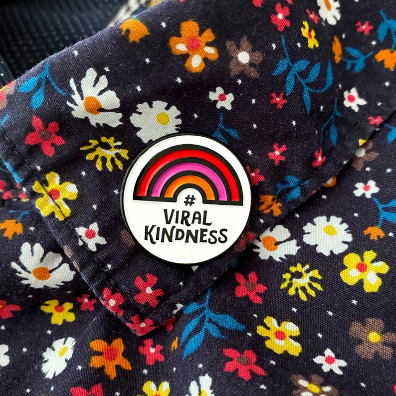Viral Kindness enamel pin Who couldnt use some kindness | Etsy