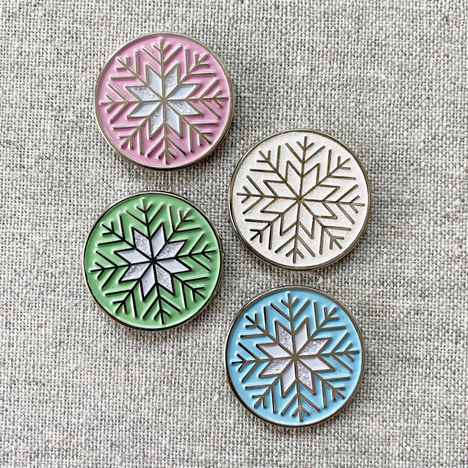 Glitter Snowflake Enamel Pin: Winter Stocking Stuffer, Gift for Her - Etsy