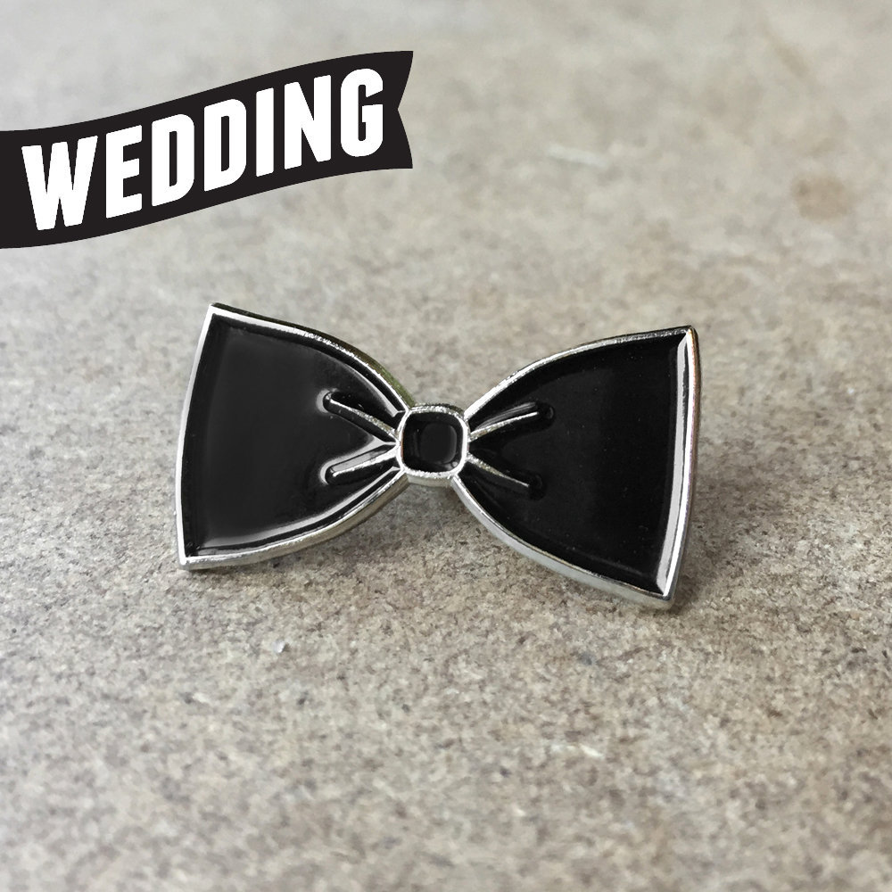 Bow Tie enamel pin Tuxedo-style enamel pin makes for a | Etsy