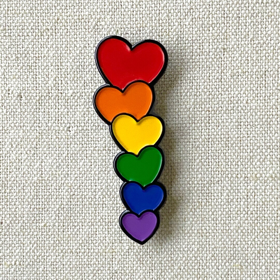 String of Hearts Pride Enamel Pin – This Cheery Pin Leaves a Trail of ...