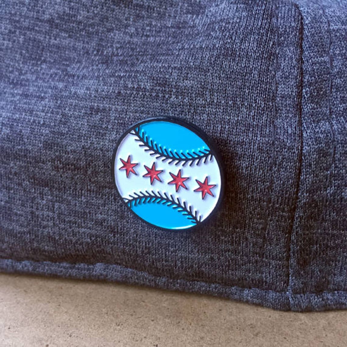 Chicago Flag Enamel Pin Baseball Pin With the Chicago Flag. | Etsy