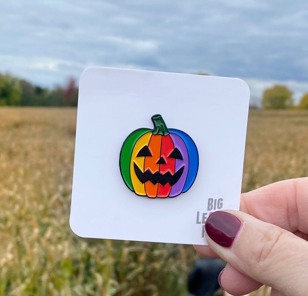 Rainbow Pumpkin Enamel Pin – Pride Halloween Pin, Pride Gift - Etsy
