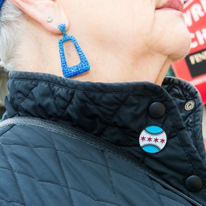 Chicago Flag Enamel Pin Baseball Pin With the Chicago Flag. | Etsy