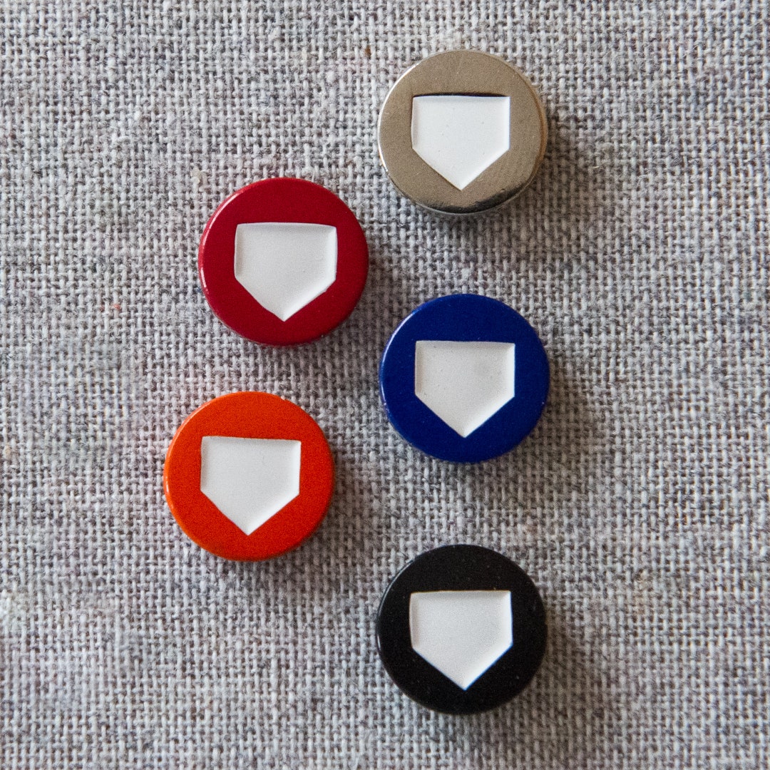 Mini Home Plate Baseball Enamel Pins — When a Little Baseball Flair is ...