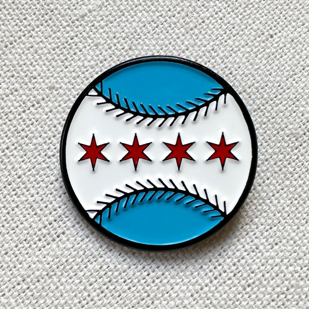 Chicago Flag Enamel Pin – Baseball Pin With the Chicago Flag. Great for ...