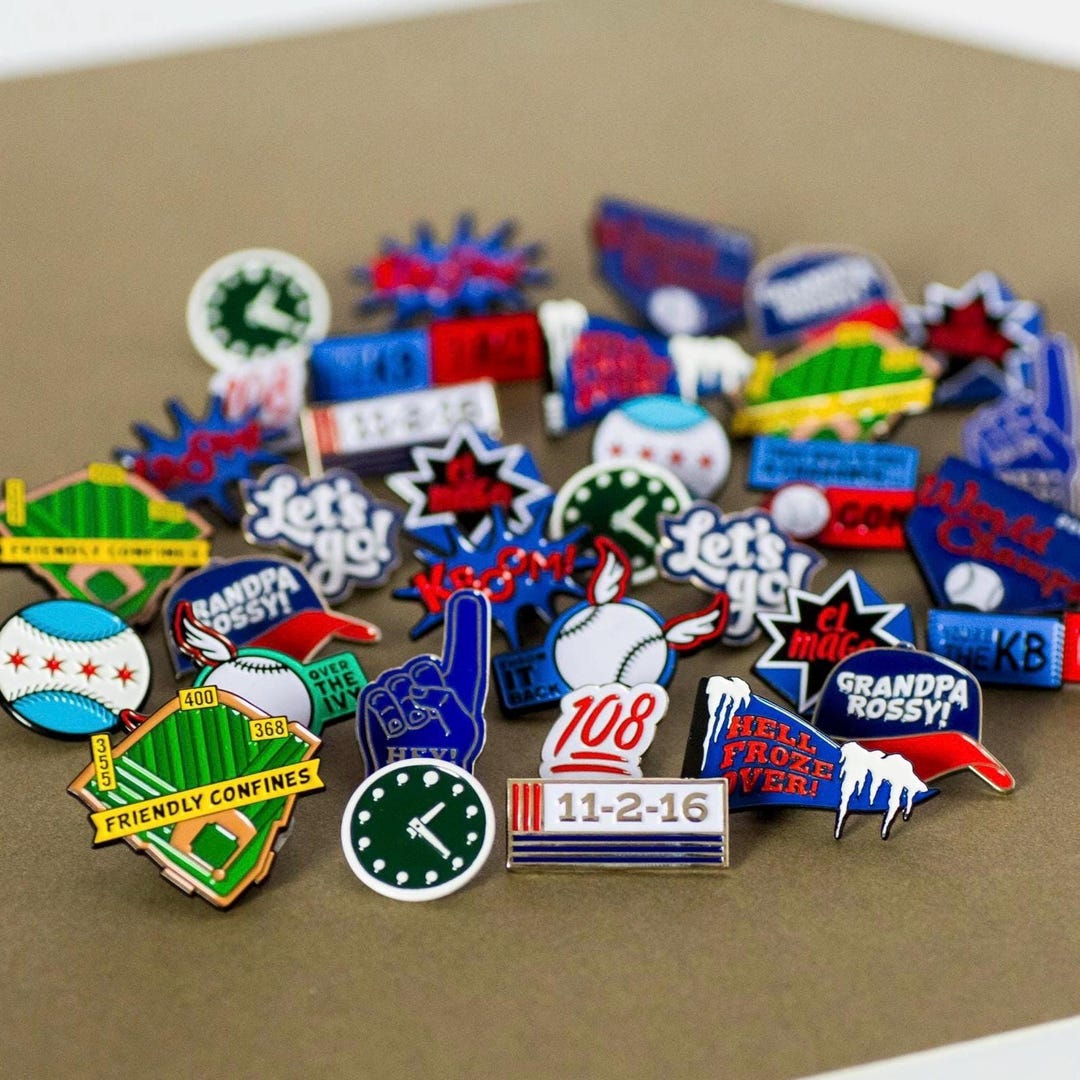 Wrigley Field Cubs Enamel Pins: Chicago Baseball Fan Collection - Etsy