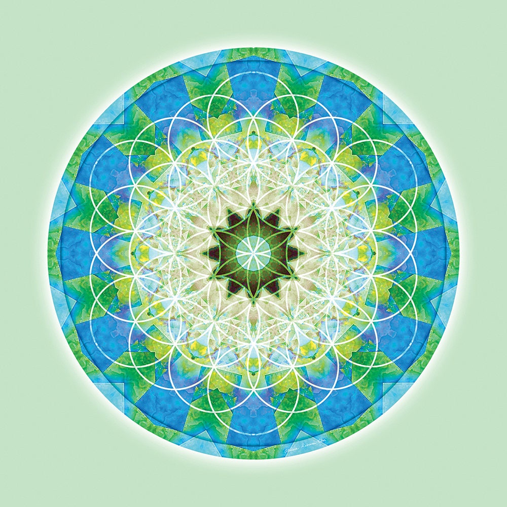 Geometría sagrada Mandala 12 arte imprimible arte de la - Etsy España