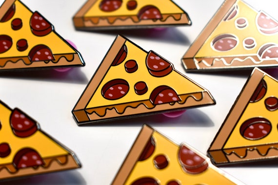 Block Slice Pizza Pizza Pin Hard Enamel Pin Enamel Pin | Etsy