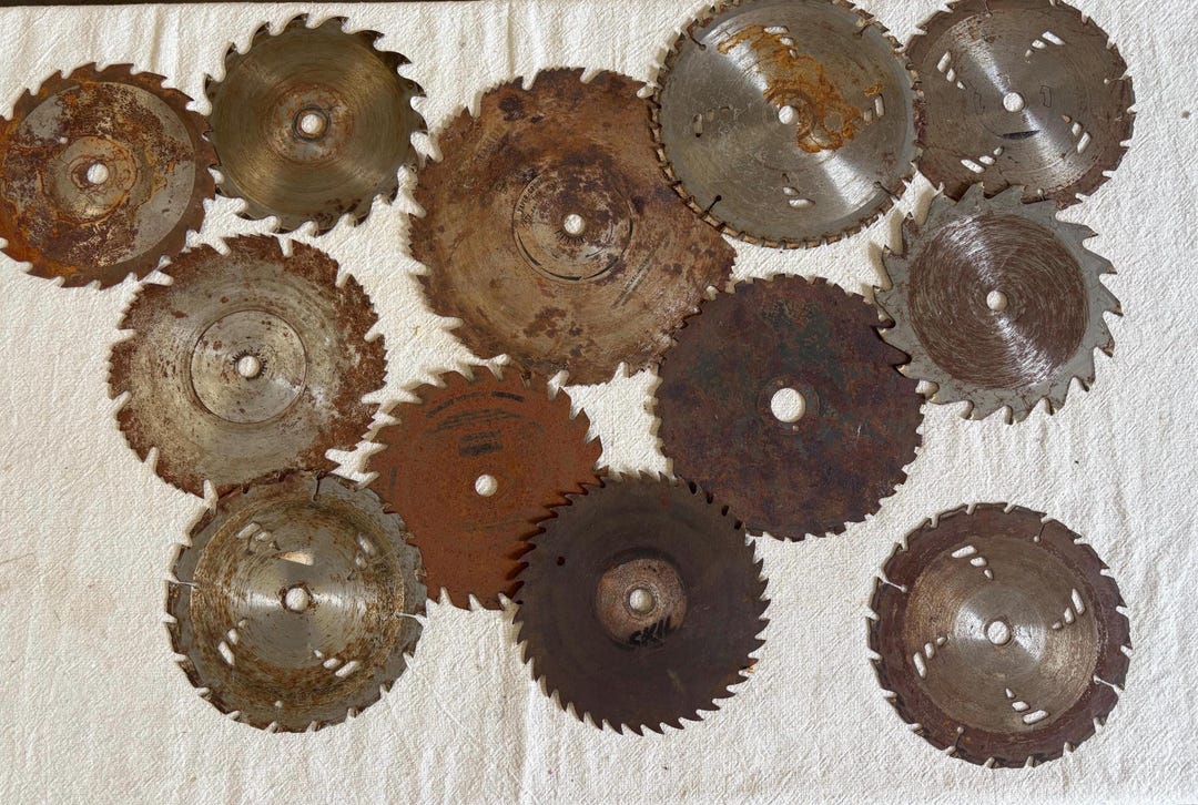 Set of Two Metal Saw Blades, Art Supply, DIY Clock Supply, DIY Owl ...