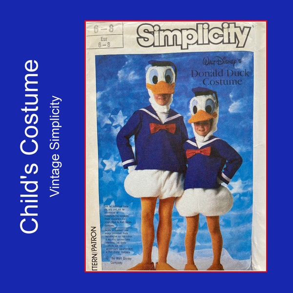 Donald Duck Costume Pattern - Etsy