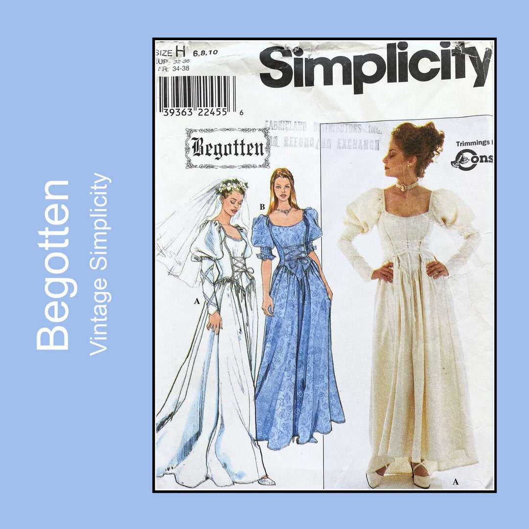 Begotten Medieval Wedding Dress Pattern, Bridal, Cosplay, Lace Front ...