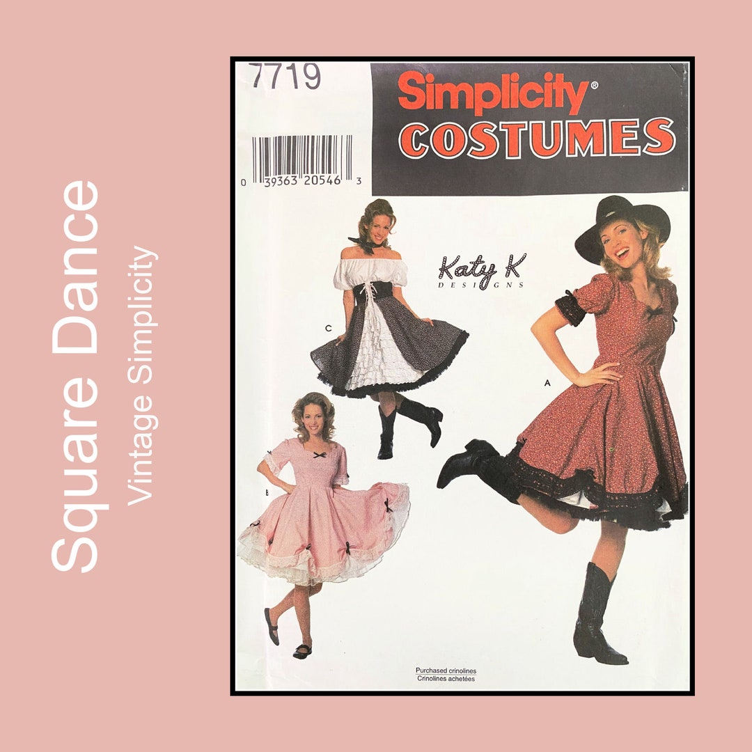 Western Square Dance Dress Pattern, off the Shoulder Full Skirted ...