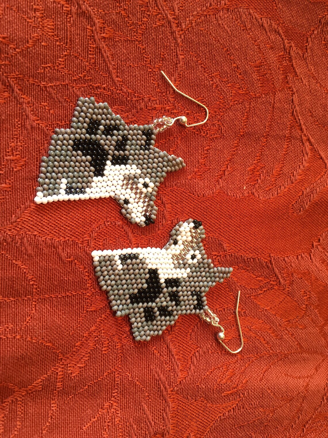 Cute Husky Earrings Wolf Dog Wolves Seed Bead Jewelry - Etsy