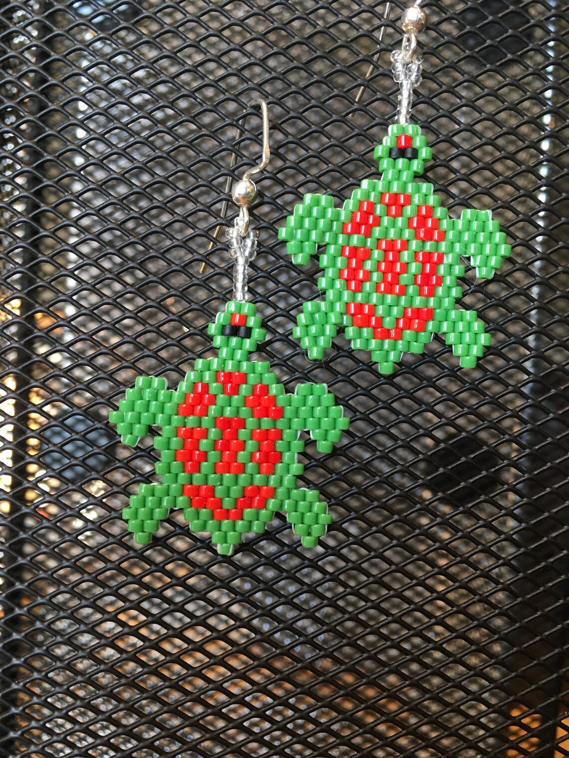 Turtles Handmade Beaded Turtle Earrings Seed Bead Jewelry - Etsy