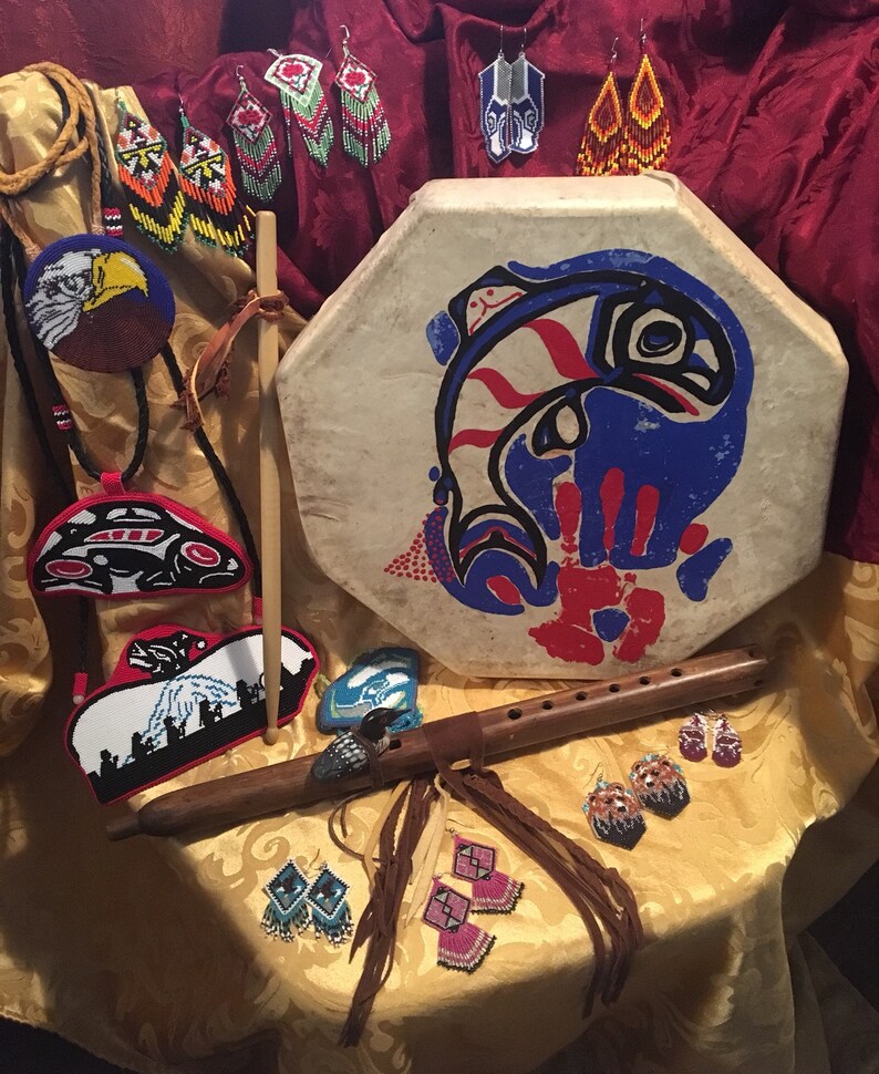 Beaded Medallion Native American Coastal Tribal Design - Etsy